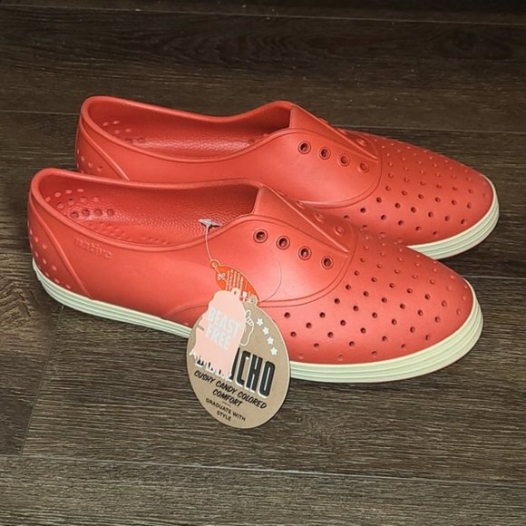 Native Shoes | Shoes | Nwt Red Native Slip On Waterproof Shoes | Poshmark